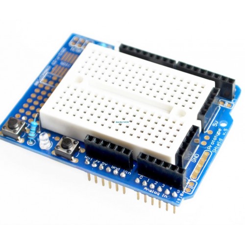 Arduino Compatible Prototype Shield With Mini Breadboard,